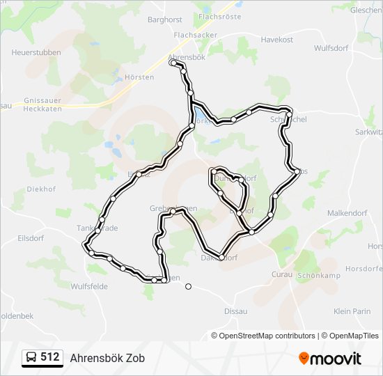512 Route: Schedules, Stops & Maps - Ahrensbök Zob (Updated)