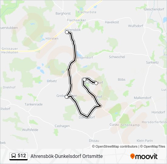 512 Route: Schedules, Stops & Maps - Ahrensbök-Dunkelsdorf Ortsmitte ...