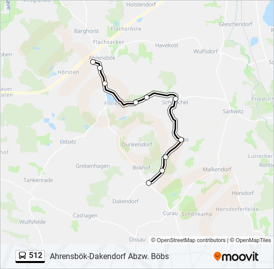 512 Route: Schedules, Stops & Maps - Ahrensbök-Dakendorf Abzw. Böbs ...