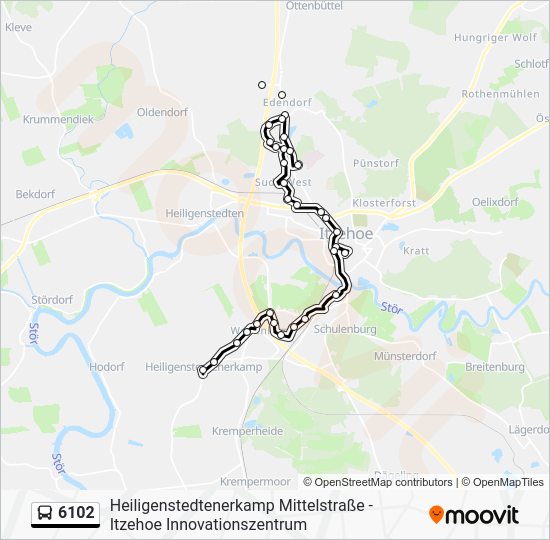 6102 Route: Schedules, Stops & Maps - Heiligenstedtenerkamp ...