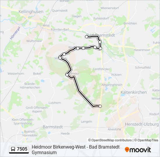 7505 Route: Schedules, Stops & Maps - Kaltenkirchen Heidkaten B4 (Updated)