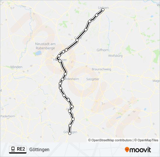 re2 Route: Schedules, Stops & Maps - Göttingen (Updated)