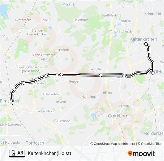 A3 Route: Schedules, Stops & Maps - Kaltenkirchen(Holst) (Updated)