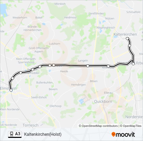 a3 Route: Schedules, Stops & Maps - Kaltenkirchen(Holst) (Updated)