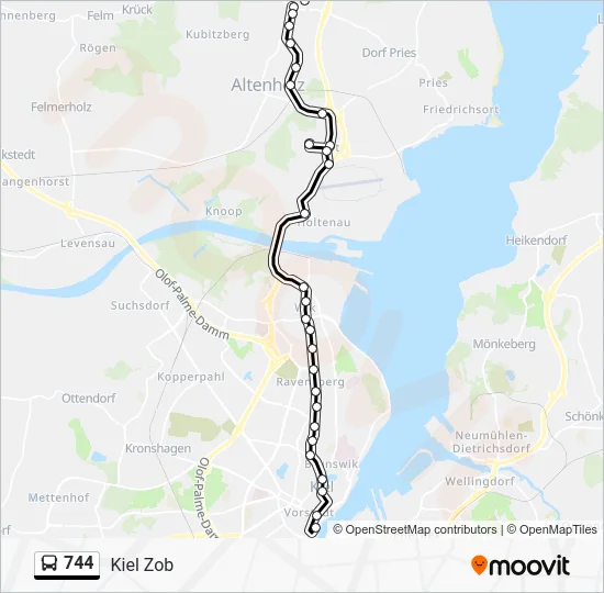 744 Route: Schedules, Stops & Maps - Kiel Zob (Updated)