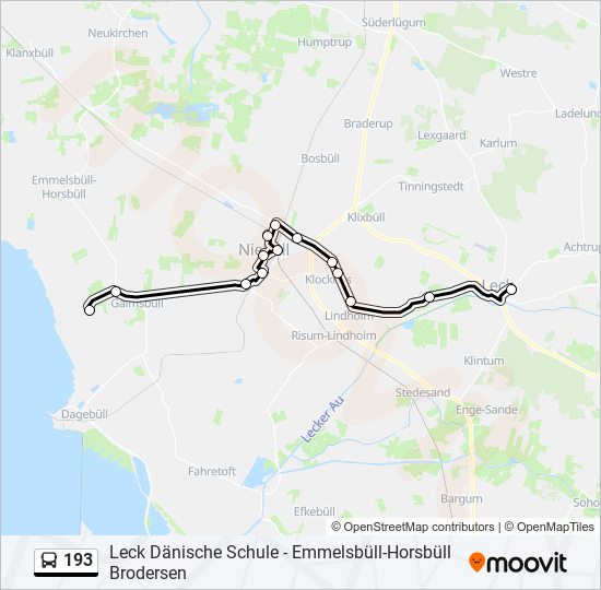 193 Route: Schedules, Stops & Maps - Galmsbüll Marienkoogdeich (Updated)