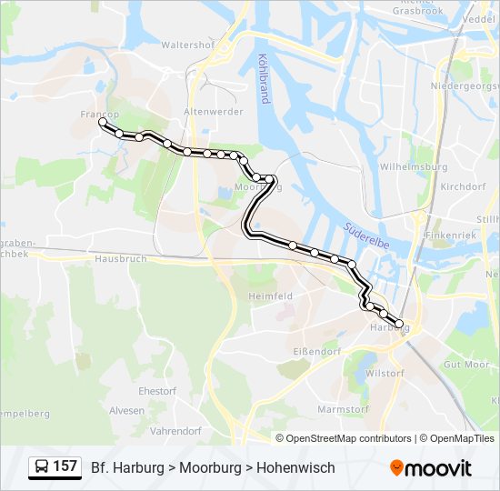 157 Route: Fahrpläne, Haltestellen & Karten - Bf. Harburg (Aktualisiert)