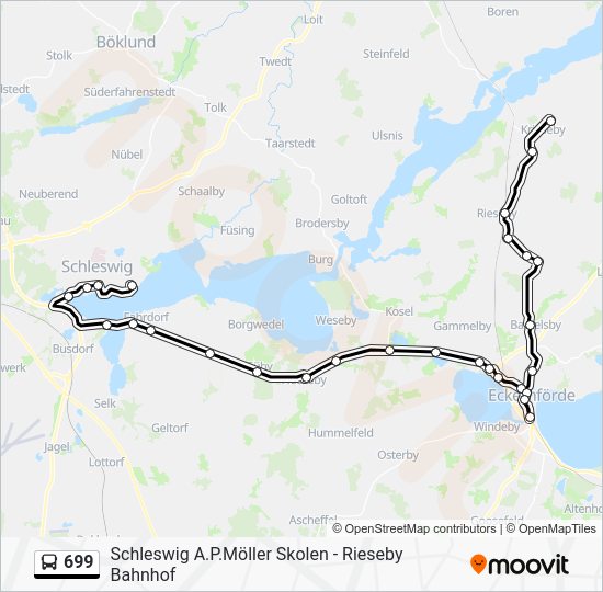 699 Route: Schedules, Stops & Maps - Schleswig A.P.Möller Skolen (Updated)