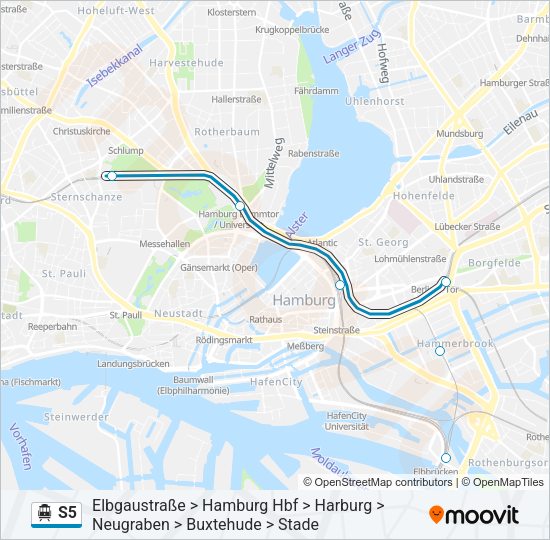 s5 Route: Schedules, Stops & Maps - Sternschanze (Messe) (Updated)