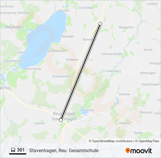 301 Route: Schedules, Stops & Maps - Stavenhagen, Reu. Gesamtschule ...
