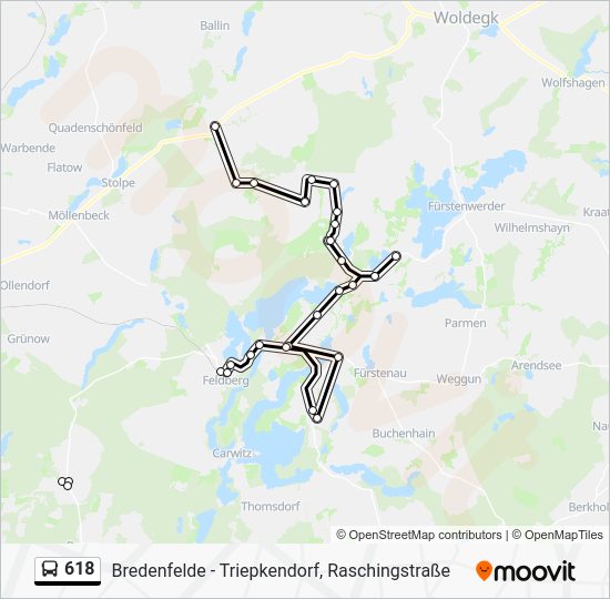 618 Route: Schedules, Stops & Maps - Bredenfelde (Updated)