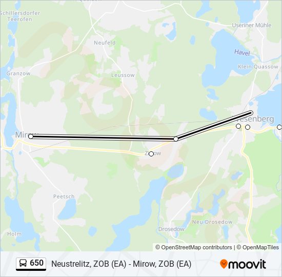 650 Route: Schedules, Stops & Maps - Mirow, Grundschule (Updated)