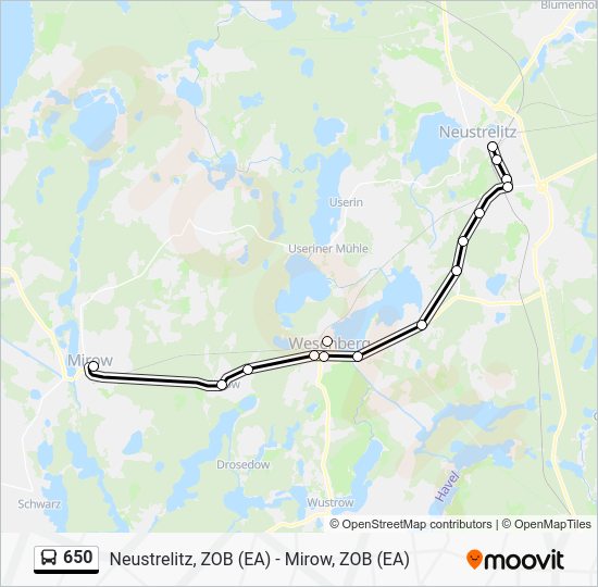 650 Route: Schedules, Stops & Maps - Mirow, Grundschule (Updated)