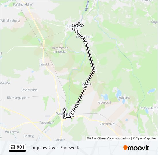 901 Route: Schedules, Stops & Maps - Torgelow Gw. (Updated)