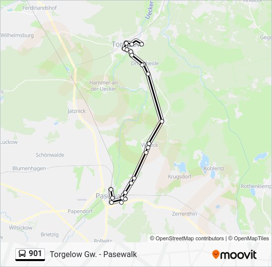 901 Route: Schedules, Stops & Maps - Torgelow Gw. (Updated)