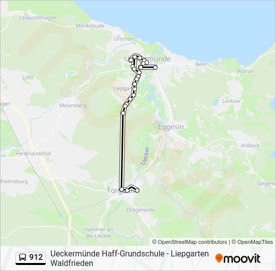 912 Route: Schedules, Stops & Maps - Torgelow Gw. (Updated)