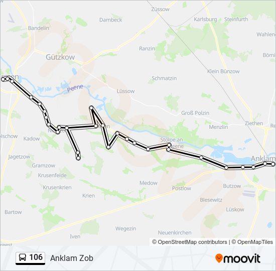 106 Route: Schedules, Stops & Maps - Anklam Zob (Updated)