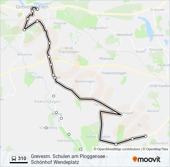 310 Route: Schedules, Stops & Maps - Schönhof Wendeplatz (Updated)