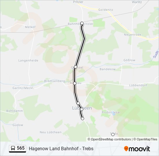 565 Route: Fahrpläne, Haltestellen & Karten - Pritzier Bahnhof ...