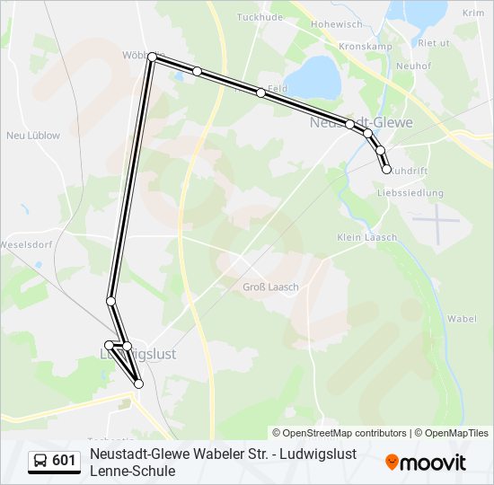 601 Route: Schedules, Stops & Maps - Neustadt-Glewe Sporthalle (Updated)