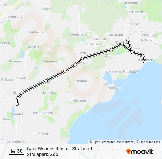 30 Route: Schedules, Stops & Maps - Putbus Bahnhof (Updated)