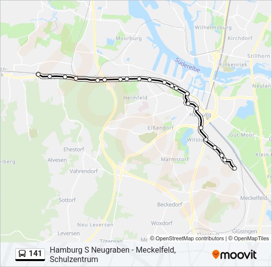 141 Route: Schedules, Stops & Maps - S Neuwiedenthal (Updated)