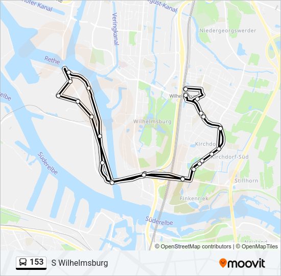 153 Route: Schedules, Stops & Maps - S Wilhelmsburg (Updated)