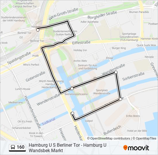 160 Route: Schedules, Stops & Maps - Süderstraße (Updated)