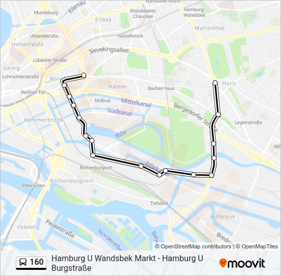 160 Route: Schedules, Stops & Maps - Hamburg U Horner Rennbahn (Updated)