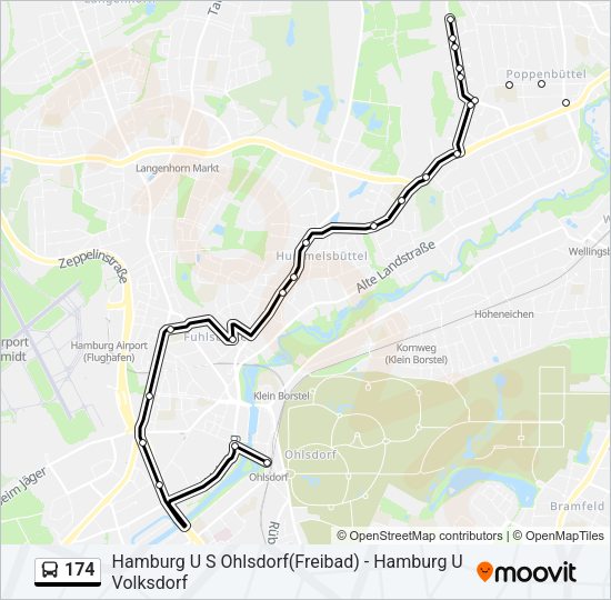 174 Route: Schedules, Stops & Maps - Hamburg U S Ohlsdorf(Freibad ...