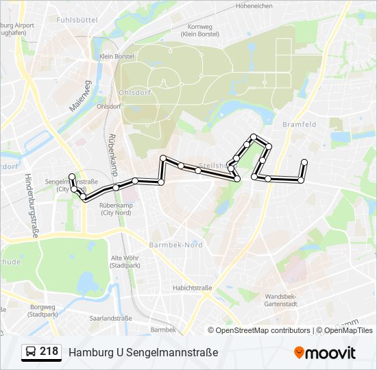 218 Route: Schedules, Stops & Maps - Hamburg U Sengelmannstraße (Updated)