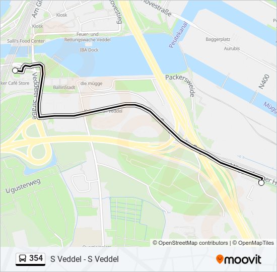 354 Route: Schedules, Stops & Maps - S Veddel (Updated)