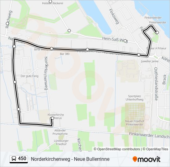 450 Route: Schedules, Stops & Maps - Norderkirchenweg (Updated)