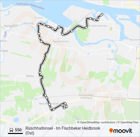 550 Route: Schedules, Stops & Maps - Rüschpark (Fähre) (Updated)
