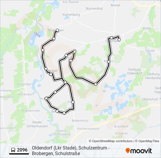 2096 Route: Schedules, Stops & Maps - Brobergen, Schulstraße (Updated)
