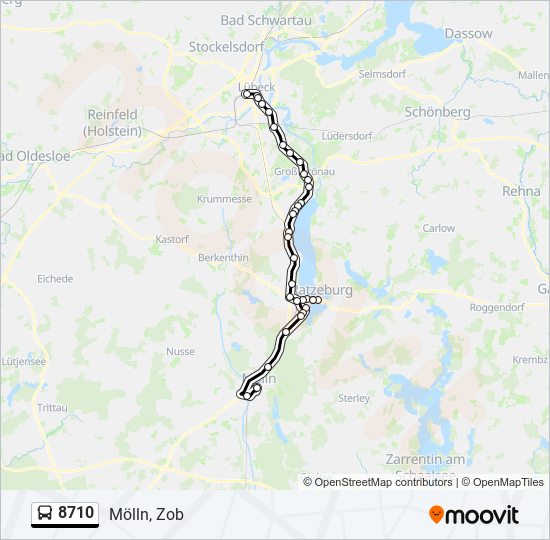 8710 Route: Schedules, Stops & Maps - Mölln, Zob (Updated)