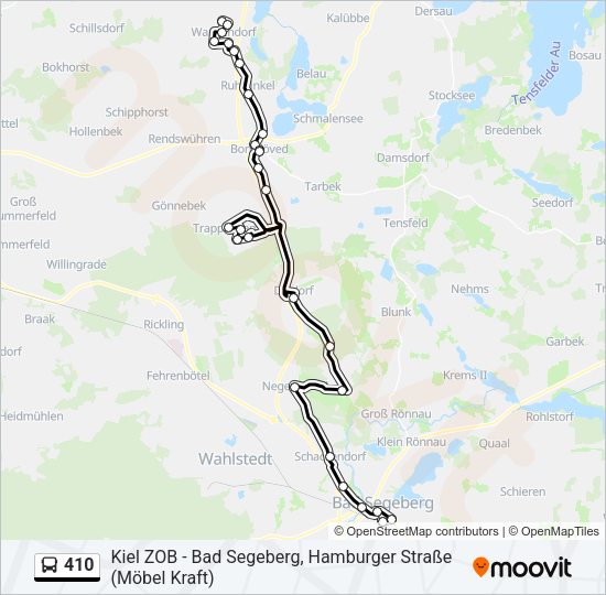 410 Route: Fahrpläne, Haltestellen & Karten - Wankendorf Schule ...