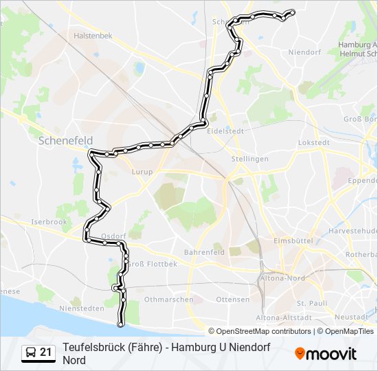 21 Route: Schedules, Stops & Maps - Teufelsbrück (Fähre) (Updated)