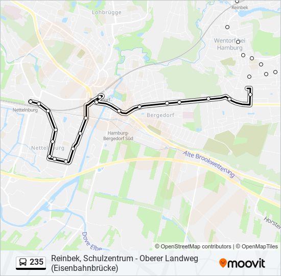 235 Route: Schedules, Stops & Maps - Hamburg S Nettelnburg (Updated)