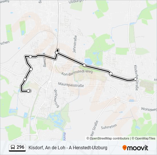 296 Route: Schedules, Stops & Maps - Ulzburg, Rostocker Straße (Updated)