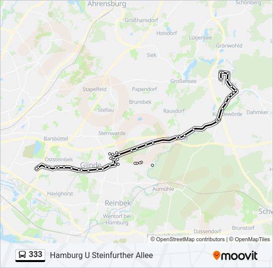 333 Route: Schedules, Stops & Maps - Hamburg U Steinfurther Allee (Updated)