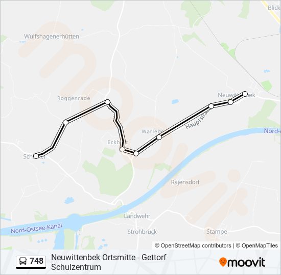 748 Route: Schedules, Stops & Maps - Neuwittenbek Ortsmitte (Updated)