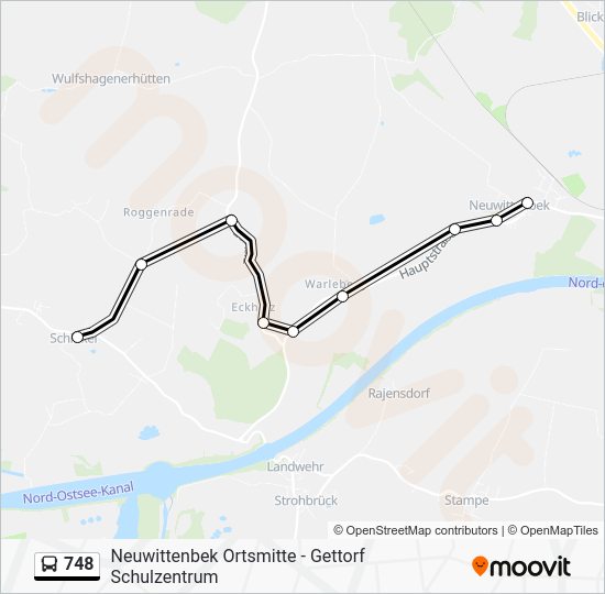 748 Route: Fahrpläne, Haltestellen & Karten - Neuwittenbek Ortsmitte ...