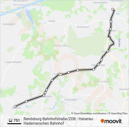 751 Route: Schedules, Stops & Maps - Seefeld(B Hanerau-Hademarschen ...