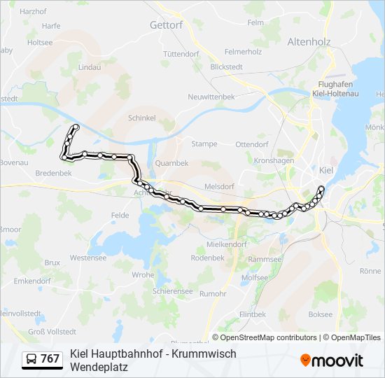 767 Route: Schedules, Stops & Maps - Kiel Hbf (Updated)