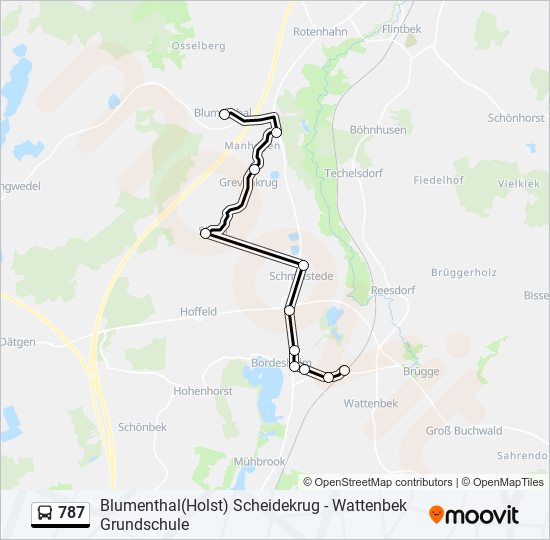 787 Route: Schedules, Stops & Maps - Blumenthal(Holst) Manhagener Weg ...