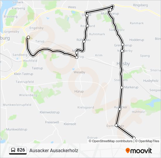 826 Route: Schedules, Stops & Maps - Ausacker Ausackerholz (Updated)