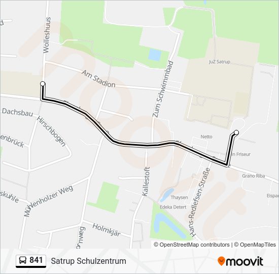 841 Route: Fahrpläne, Haltestellen & Karten - Satrup Schulzentrum ...