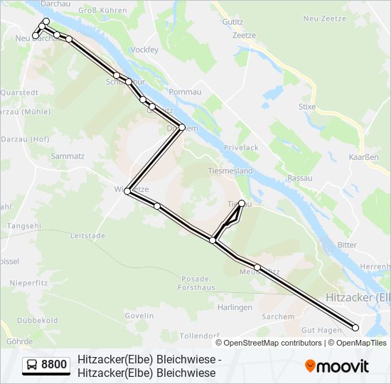 8800 Route: Schedules, Stops & Maps - Neu Darchau Post (Updated)
