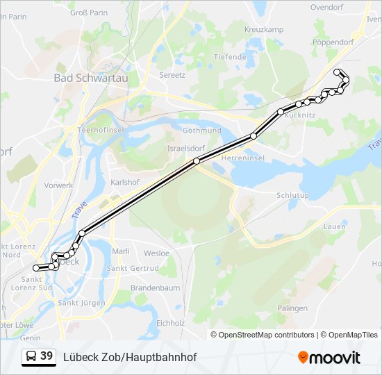 39 Route: Schedules, Stops & Maps - Lübeck Zob/Hauptbahnhof (Updated)